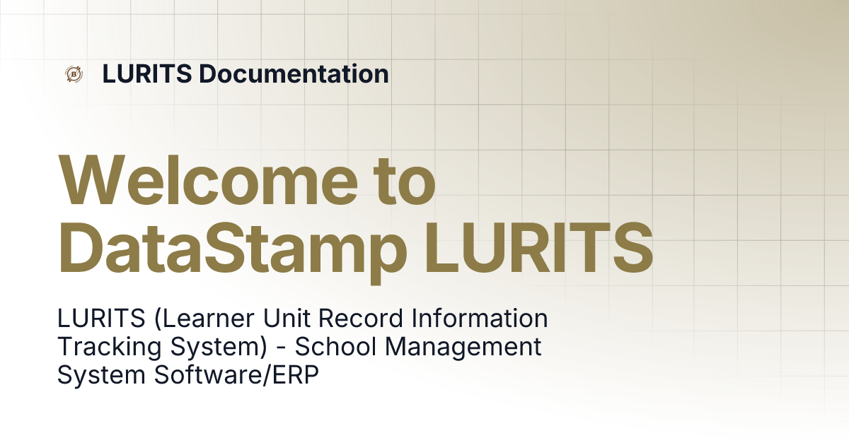 Welcome to DataStamp LURITS | LURITS Documentation